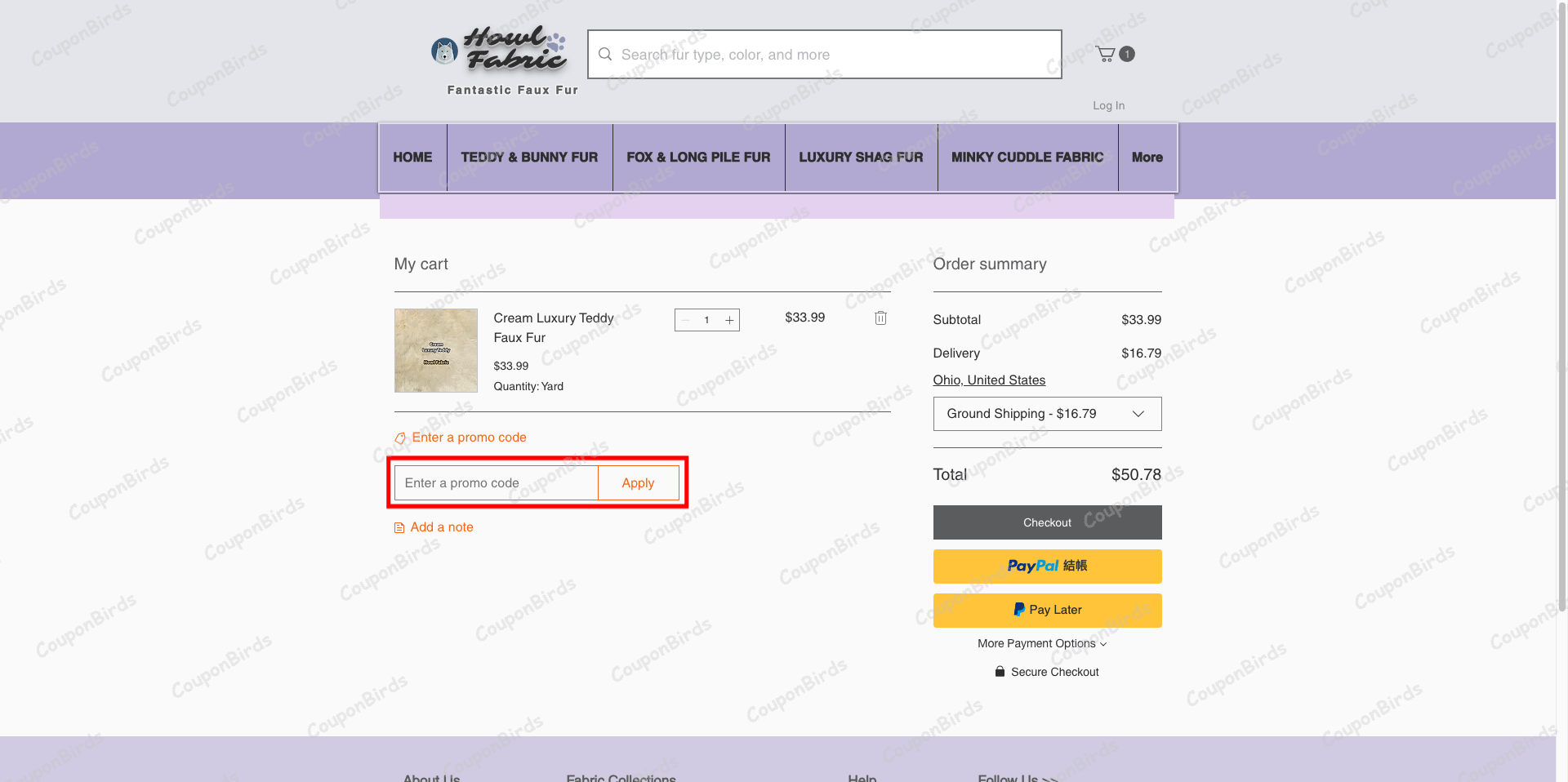 20% Off HOWL FABRIC Promo Codes - Nov 2025