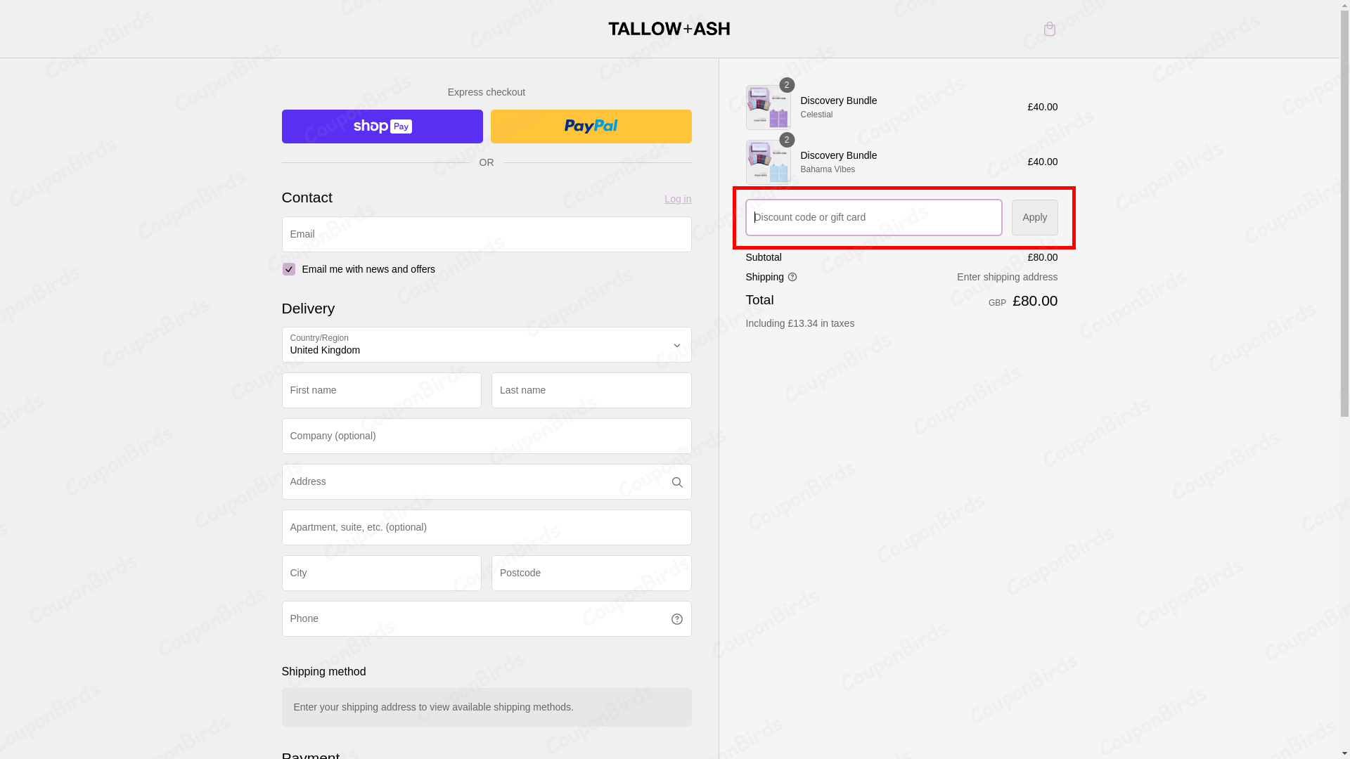 80% Off Tallow + Ash Discount Codes - Verified - Nov 2025