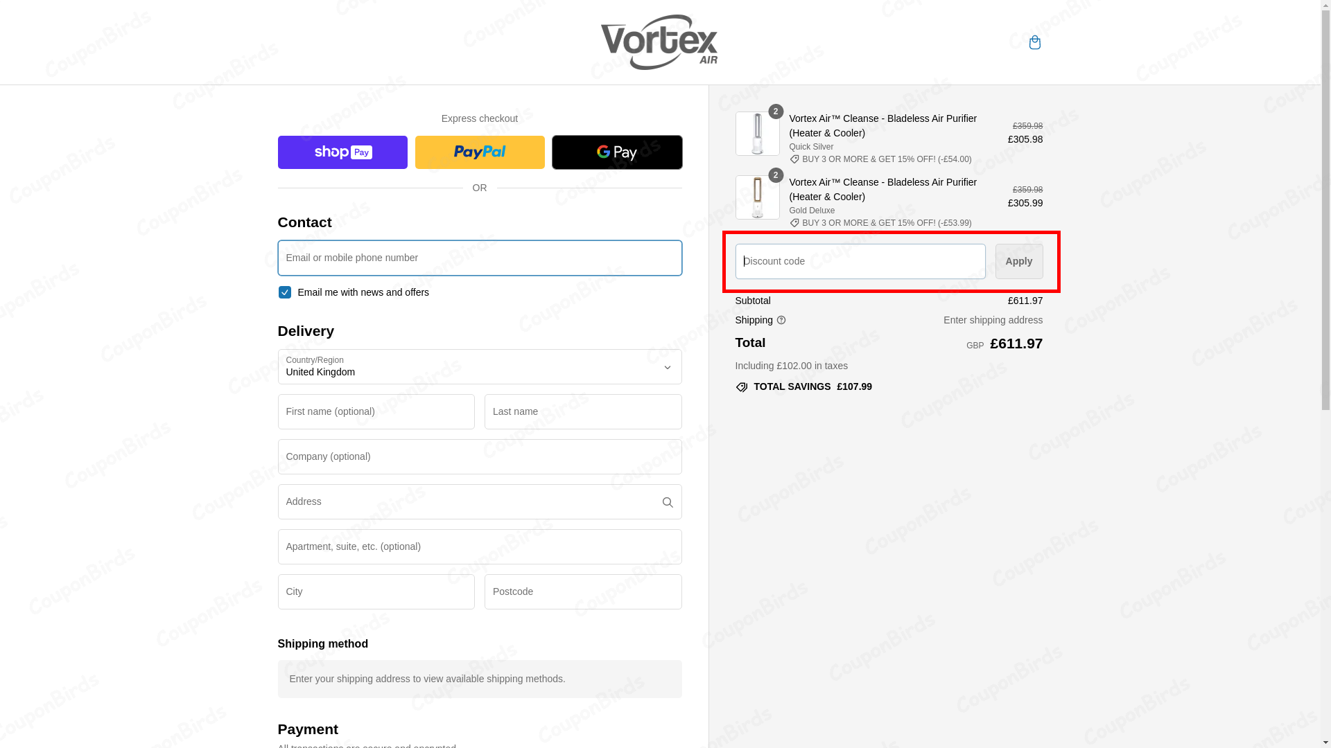 40% Off Vortex Air Discount Codes - Verified - Dec 2025