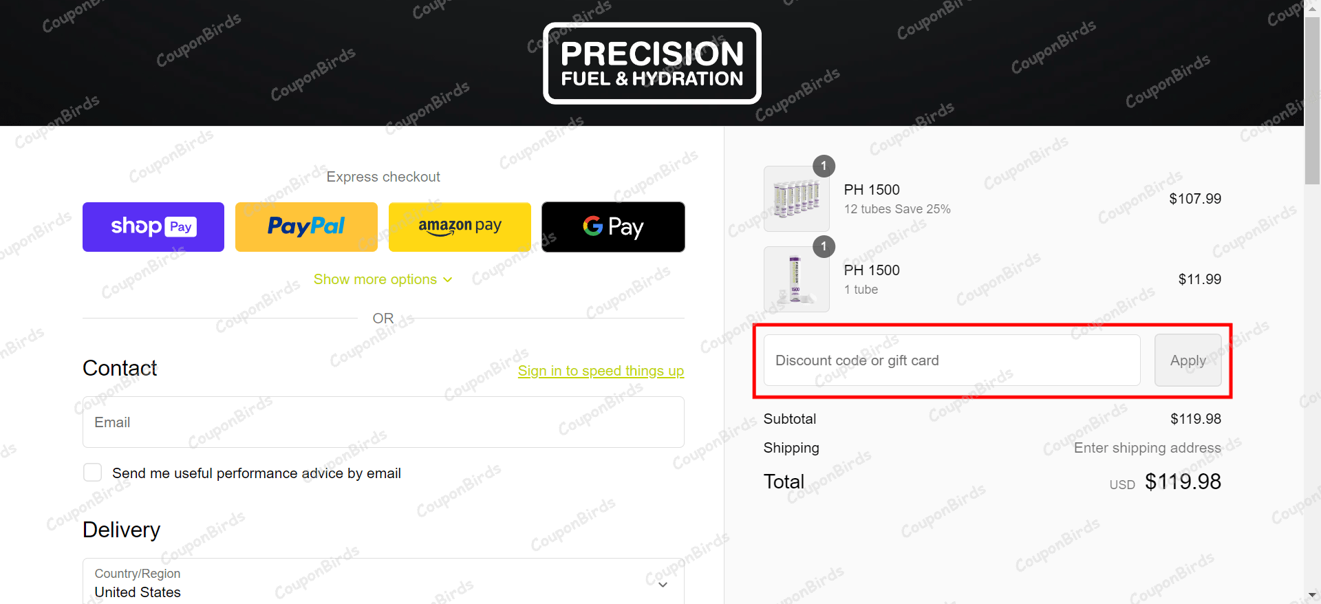 50% Off Precision Hydration Discount Codes - Verified - Nov 2025