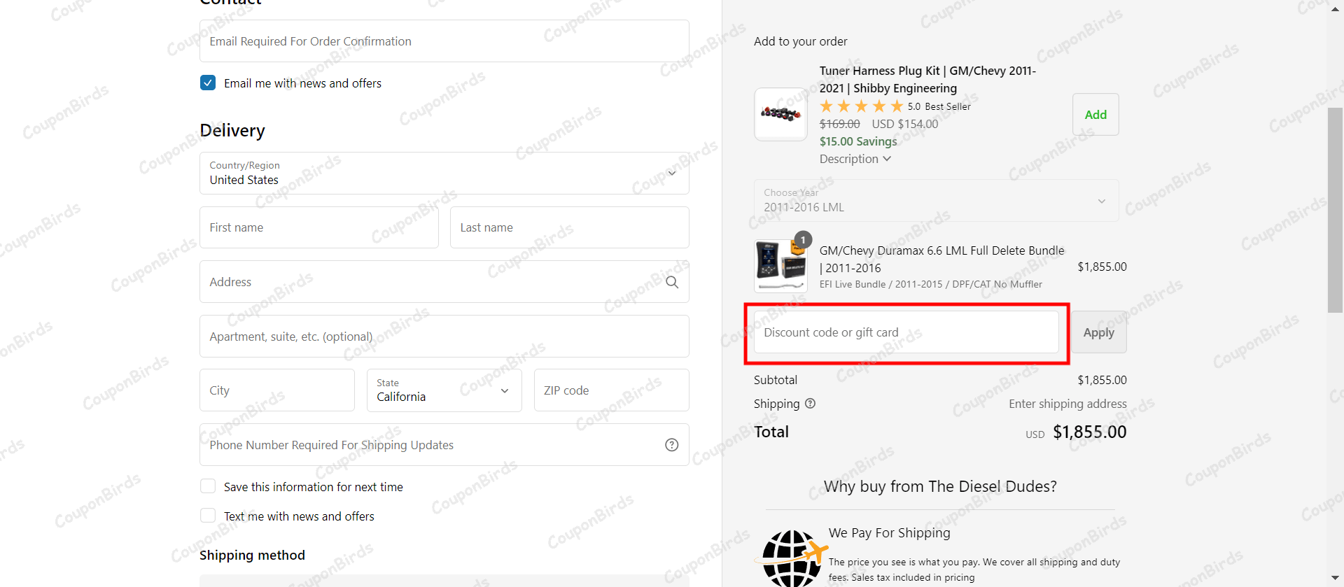 25% Off The Diesel Dudes Promo Codes - Verified - Dec 2025