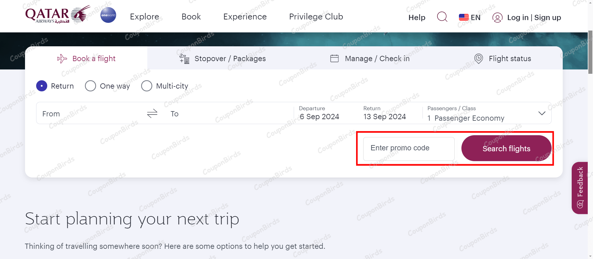 Qatar Airways Promo Codes - September 2025 Coupons