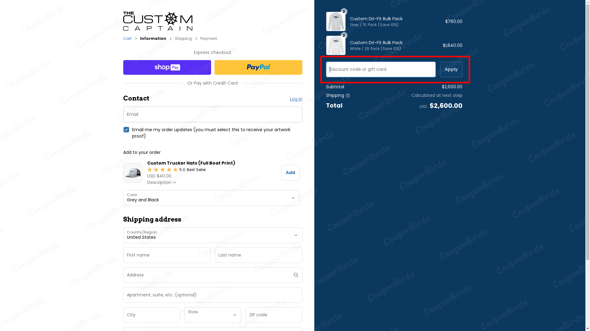 20% Off The Custom Captain Discount Codes - Verified - Nov 2025