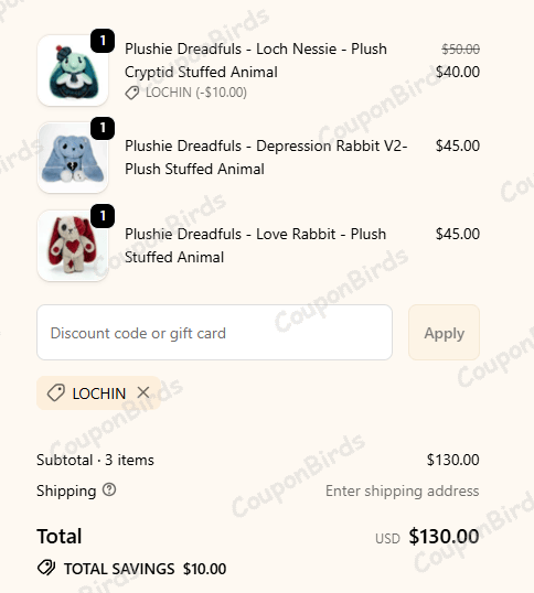 Plushie Dreadfuls Discount Code
