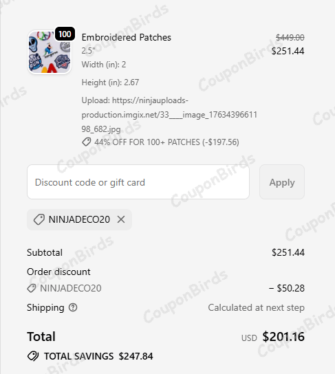 25% Off Ninja Patches Discount Codes - Verified - Apr 2026