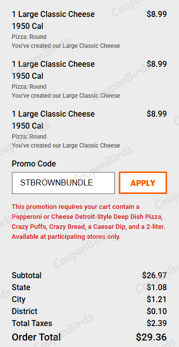 25% Off Little Caesars Promo Codes - Verified - May 2026