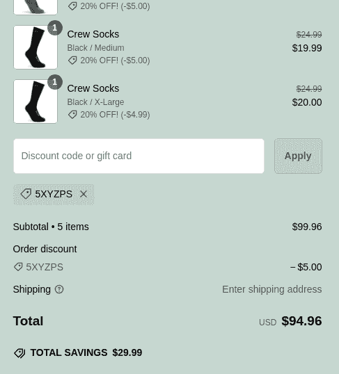 50% Off Hollow Socks Discount Codes - Verified - May 2026
