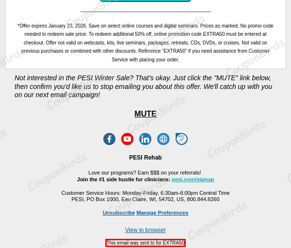 50% Off PESI Discount Codes - Verified - Apr 2026