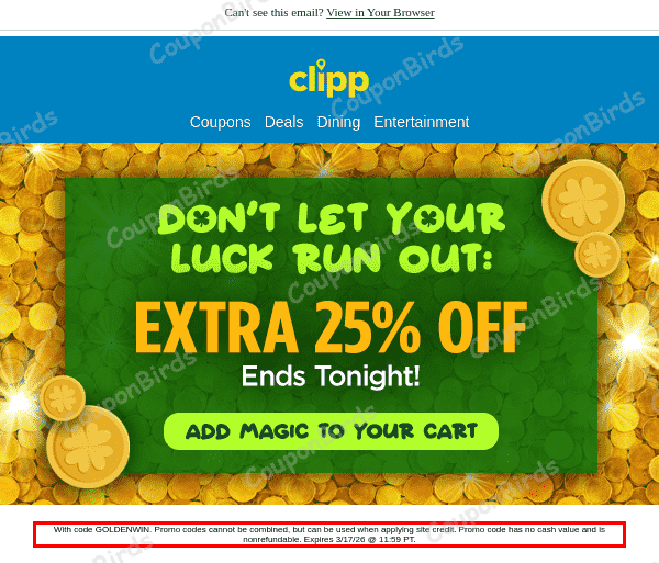 25% Off Clipp Promo Codes - Verified - Apr 2026