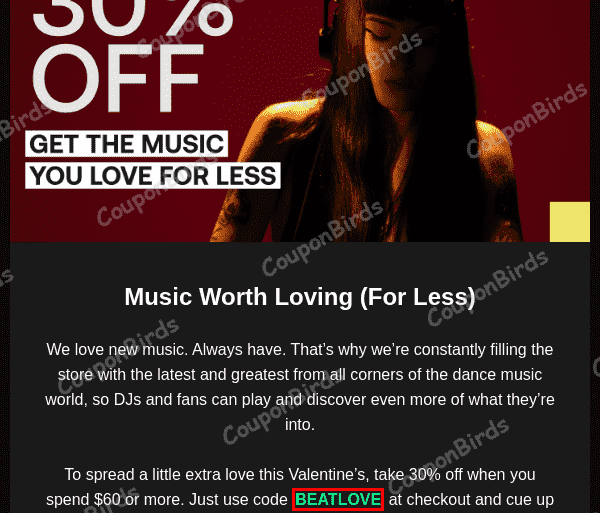 30% Off Beatport Promo Codes - Verified - Apr 2026