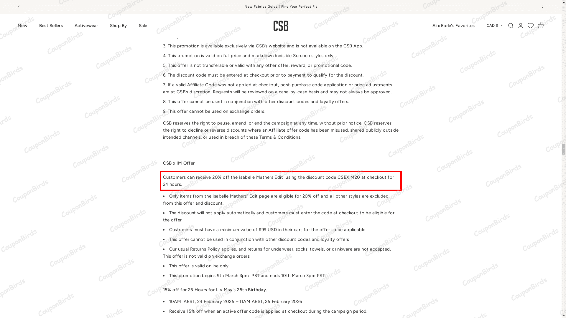 20% Off CSB Discount Codes - Verified - May 2026