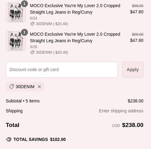 20% Off Moco Boutique Coupon Codes | March Promo Codes