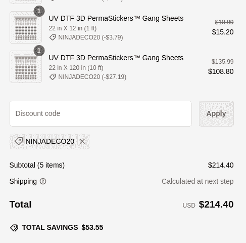 50% Off Ninja Transfers Discount Codes - June 2025 Coupon Codes